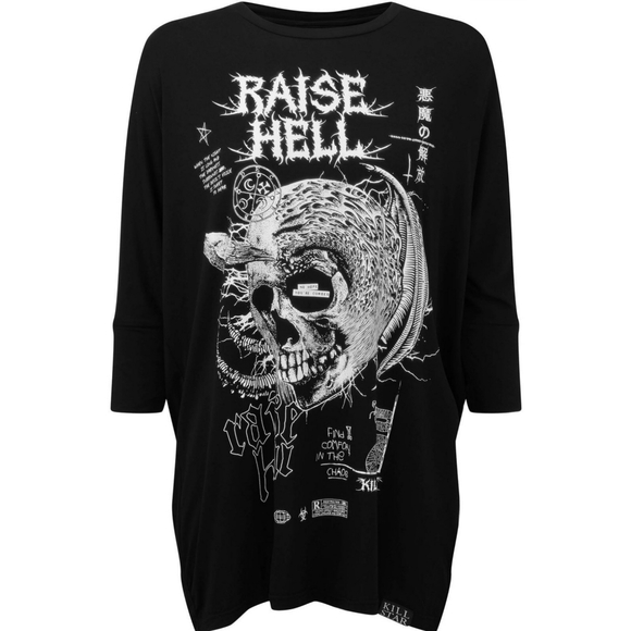 Killstar | Tops | Killstar Raise Hell Tunic Shirt Xss Nwot | Poshmark